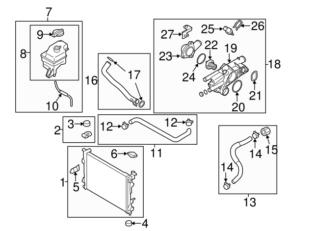 2013-2015 Hyundai Sonata Engine Coolant Thermostat 25500-2G670 | OEM ...
