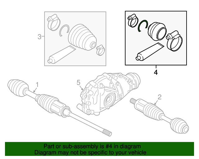 31607606091 - 2010-2019 BMW Outer Boot (31-60-7-606-091) | BMW of South ...