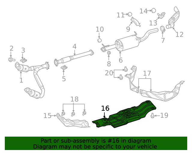 2019-2020 Ram 1500 Heat Shield 68268530AA | TascaParts.com