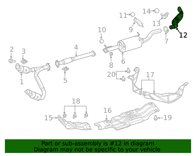 2019 Ram 1500 Tailpipe - Passenger Side (RH) 68268203AF | TascaParts.com