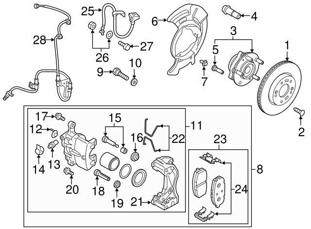 2018-2020 Hyundai Elantra GT Caliper Assembly 58130-G3100 | Hyundai ...