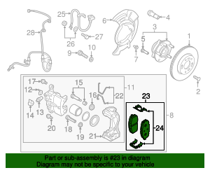 Genuine OEM Brake Pads Front Part# 58101-G3A00 Fits 2018-2020 Hyundai ...
