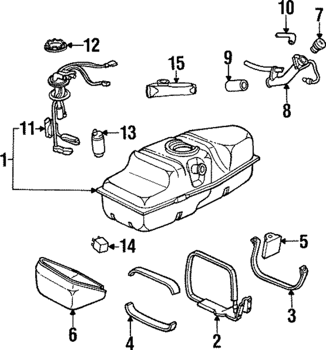 1997-2000 Isuzu Hombre Fuel Tank 8150193400 | Isuzu Parts Center