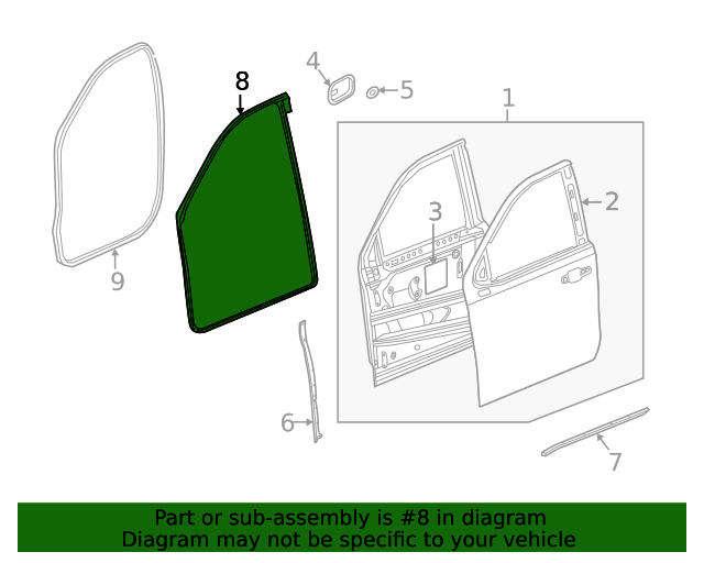 85530939 - Front Passenger Side Door Weatherstrip 2021-2023 GM ...