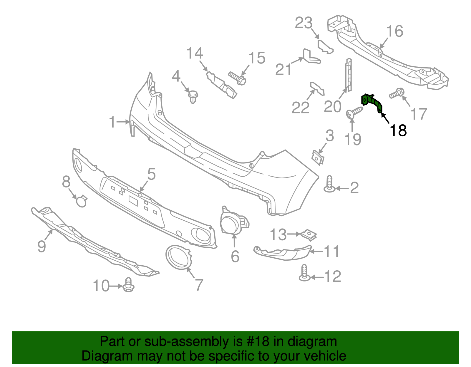 86642-B2510 - Impact Bar Bracket 2017-2019 Kia | Kia.Parts