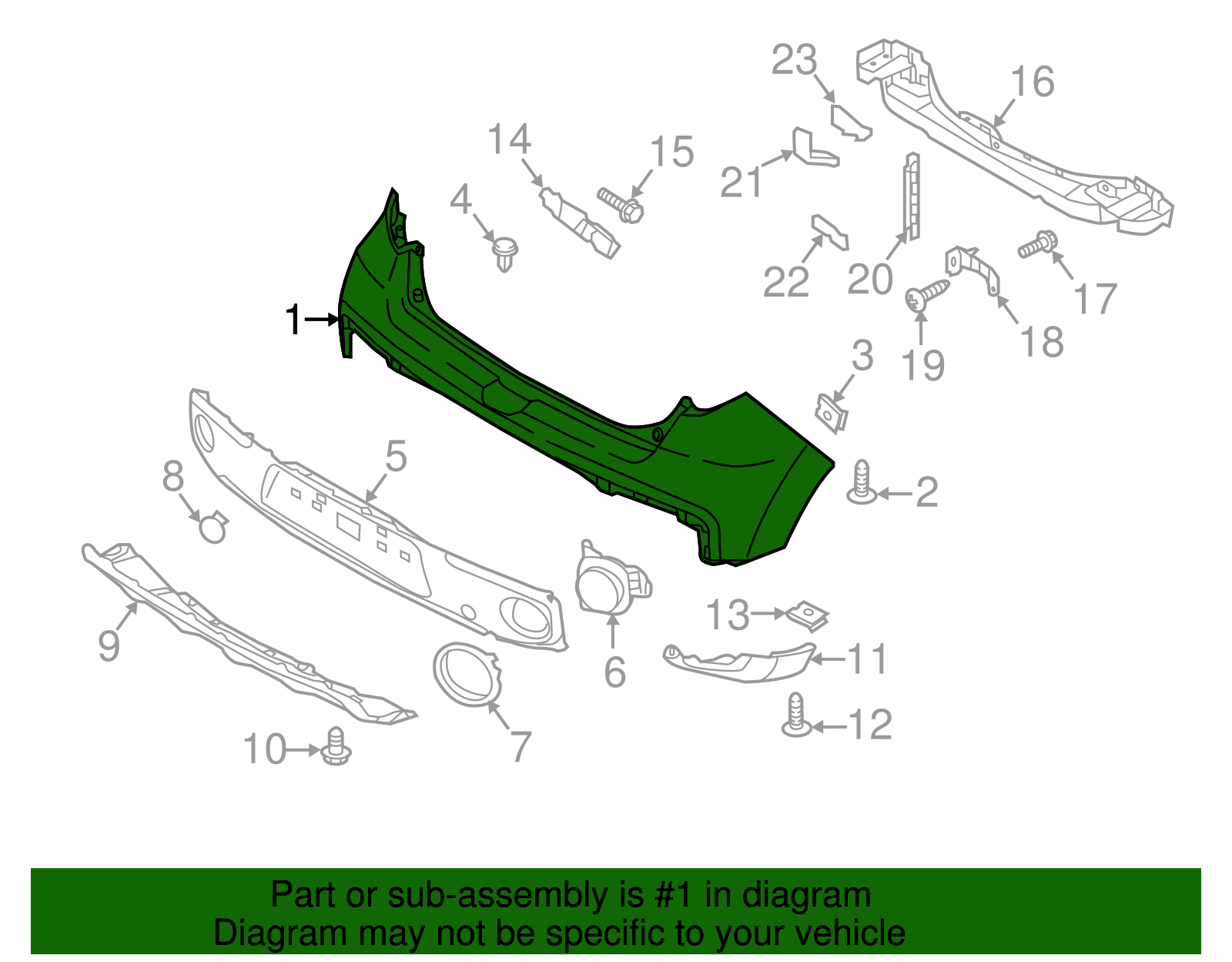 86611-B2500 - Bumper Cover 2017-2019 Kia | Kia Downtown LA Parts