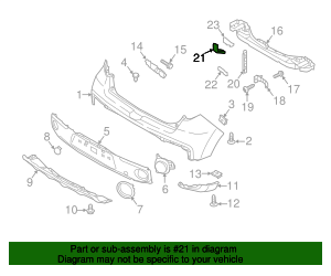 86635-B2510 - Impact Bar Lower Bracket 2017-2019 Kia | Kia.Parts Store