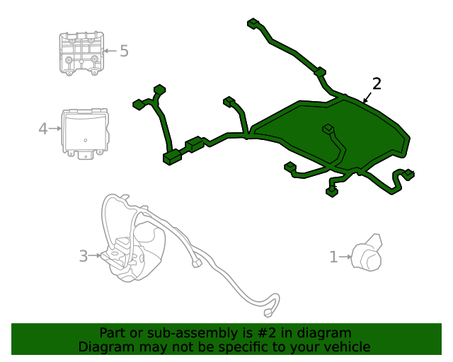 2021-2023 Ford Bronco Sport OEM Wire Harness LX6Z-15K868-AC | Ford ...
