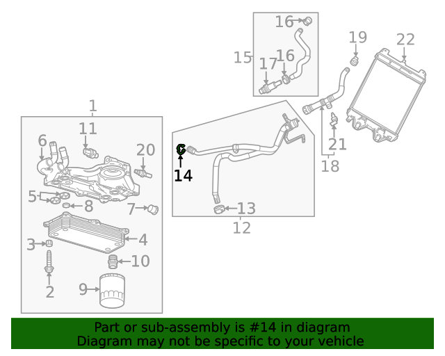 2014-2025 Chevrolet Engine Oil Cooler Line Clip 88996648 | GM Parts Center