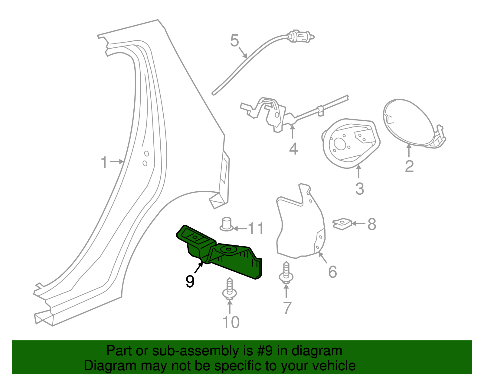 2016-2022 Chevrolet Spark Passenger Side Rear Tire Front Air Deflector ...