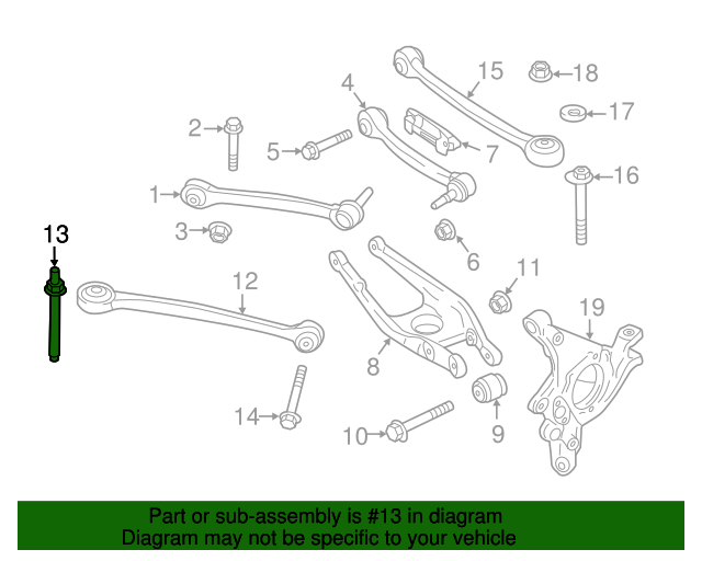Genuine BMW 33-32-2-284-543 | Trailing Arm Stud | FREE Shipping on Most ...