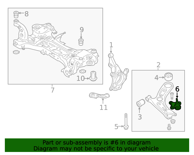 2017-2023 Hyundai Suspension Ball Joint 54530-F2100 | AutoNationParts.com