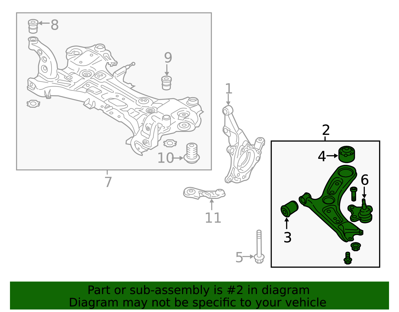 2018-2023 Hyundai Kona Lower Control Arm 54500-J9000 | OEM Hyundai Parts