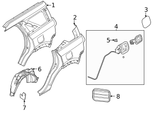 2021-2023 Ford Bronco Sport Quarter Panel Assembly M1PZ-78278A92-A ...