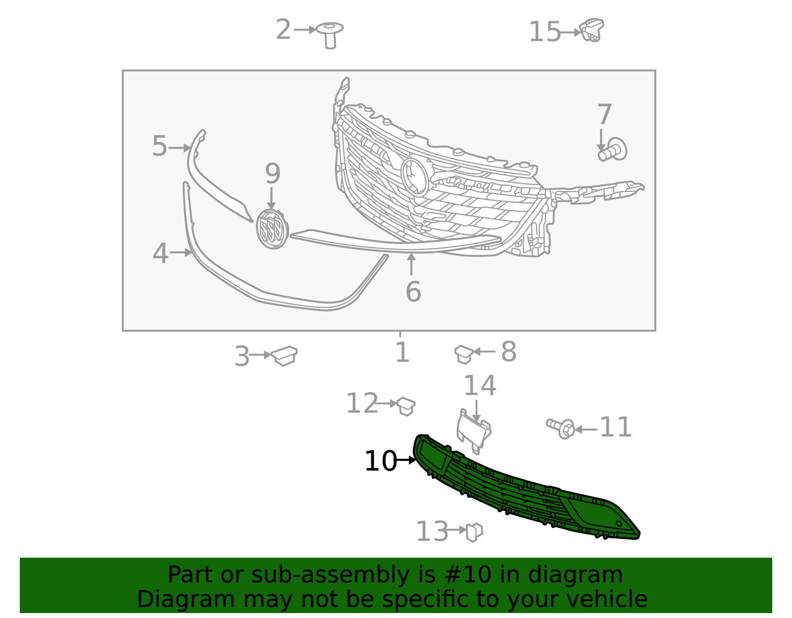 2022-2024 Buick Enclave Lower Grille 86791997 GM | GMPartsDirect.com