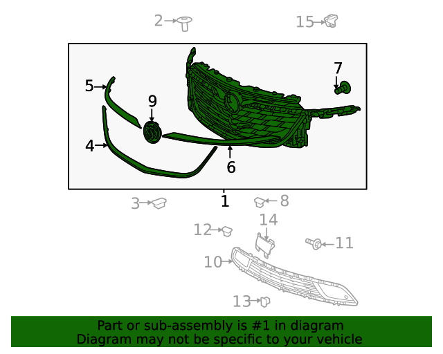 2022-2024 Buick Enclave Grille Assembly 87858088 | OEM Parts Online