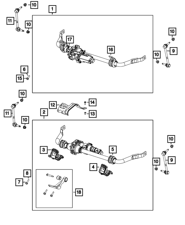 2021-2024 Jeep Stabilizer Bar Link, Right 68409878AA | Mopar Online Parts