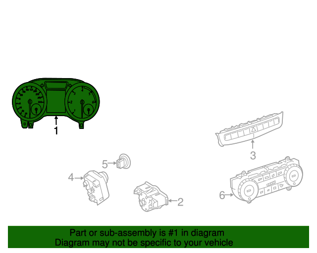 166-900-07-19-80 - Instrument Cluster 2012-2016 Mercedes-Benz ...