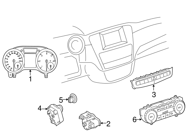 166-870-53-10 - Switch Assembly - 2012-2015 Mercedes-Benz ...