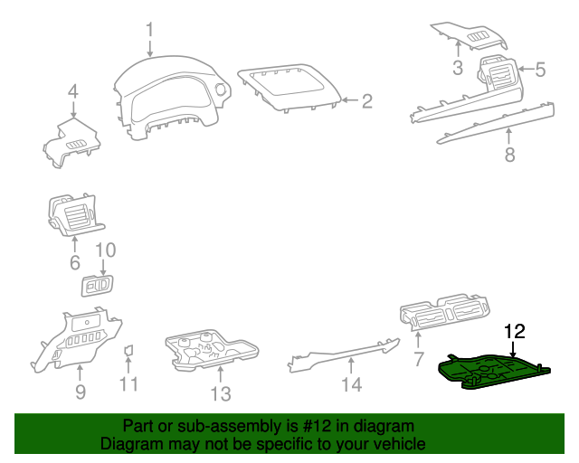 55607-76011 - Lower Dash Cover 2011-2017 Lexus CT200h | Lexus Parts Outlet