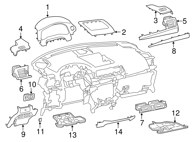 55607-76011 - Lower Dash Cover 2011-2017 Lexus CT200h | Lexus Parts Outlet