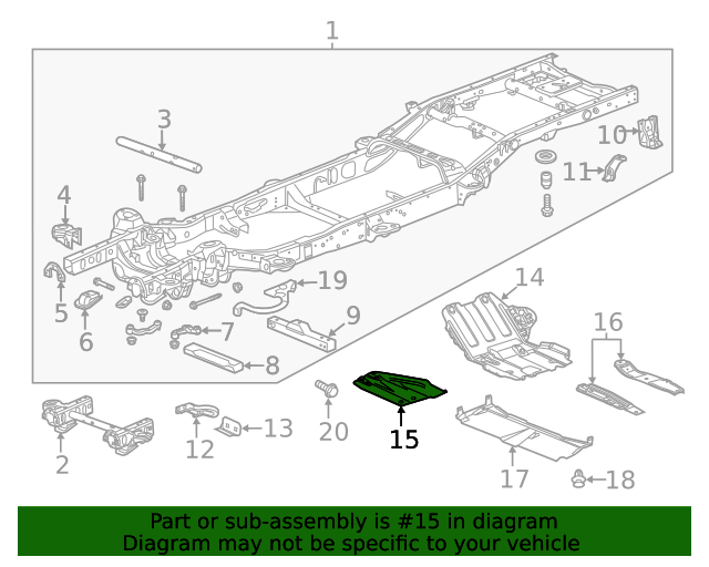2014-2022 GM Transfer Case Shield 20922755 | GMPartsDirect.com