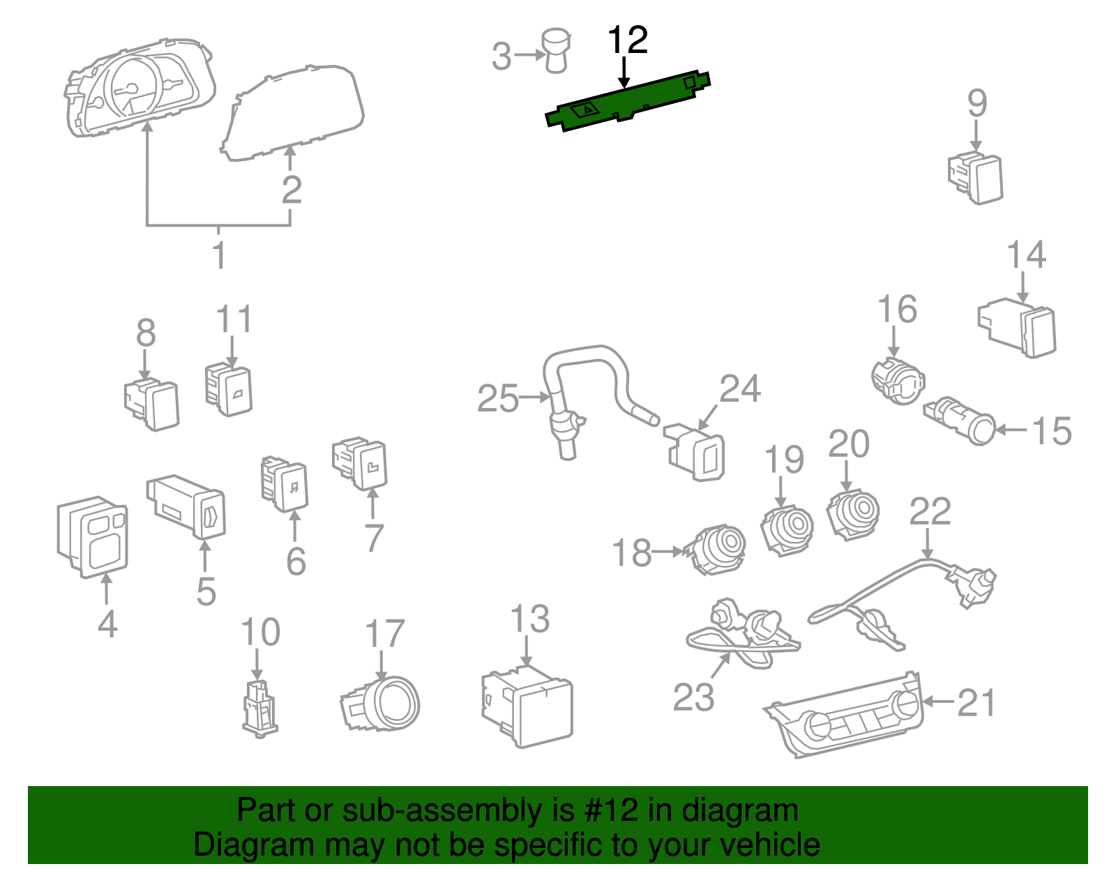 2013-2015 Toyota RAV4 Driver Information Display 83950-0R010 | Toyota ...