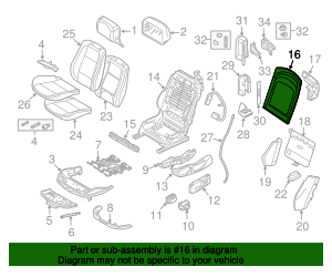 52107258744 - 2011-2013 BMW Seat Back Panel (52-10-7-258-744) | BMW of ...