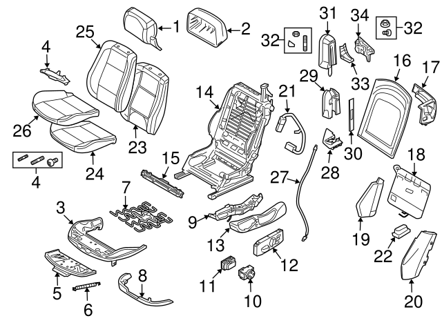 52107258744 - 2011-2013 BMW Seat Back Panel (52-10-7-258-744) | BMW of ...