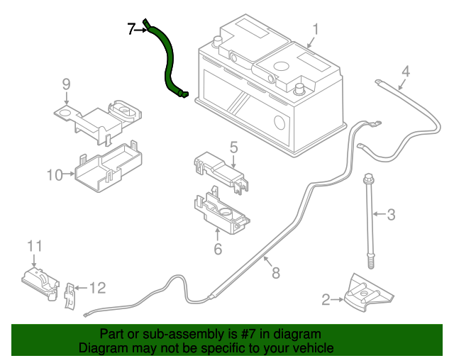 Genuine BMW 61-21-7-620-566 | Negative Cable | FREE Shipping on Most ...