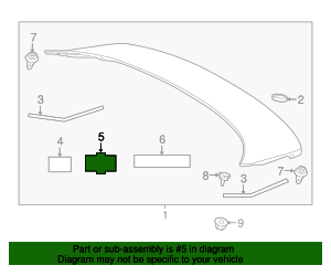 2016-2022 Toyota Spoiler Assembly Protector 76874-47020 | Toyota Parts