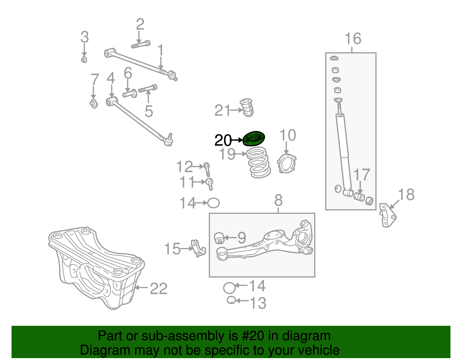 48257-42020 - Coil Spring Insulator - 2001-2005 Toyota RAV4 | Lithia ...