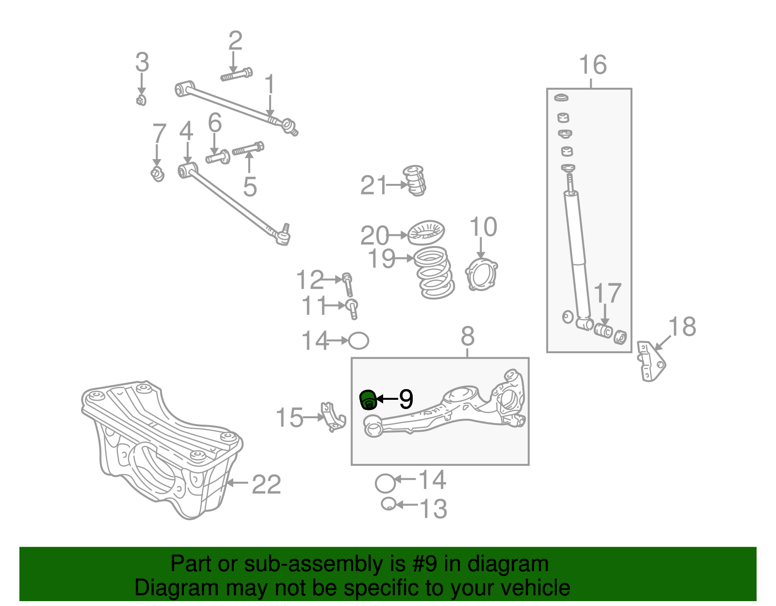 2001-2005 Toyota RAV4 Trailing Arm Bushing 48725-42080 | Retail ...