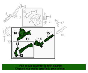 2017-2023 Nissan Side Member Assembly G5101-9HSAA | Nissan Parts Store