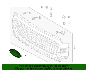 2021-2023 Ford Grille Emblem ML3Z-8213-F | QuirkParts