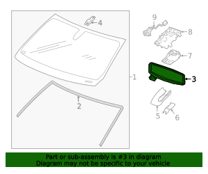 13540313 Inside Rearview Mirror 2019-2023 GM | GM Parts Club