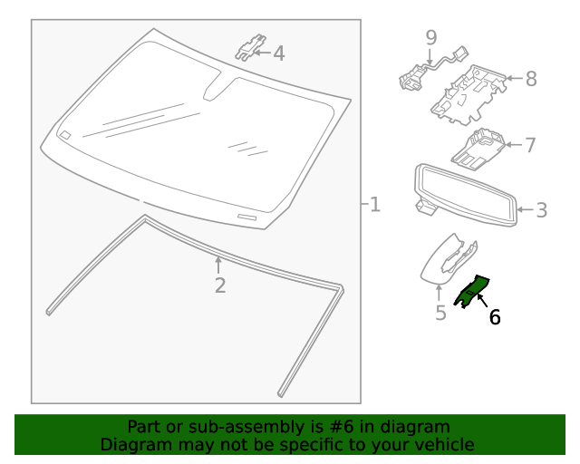 2019-2024 GM Black Windshield Multifunction Sensor Mount Bracket Cover ...