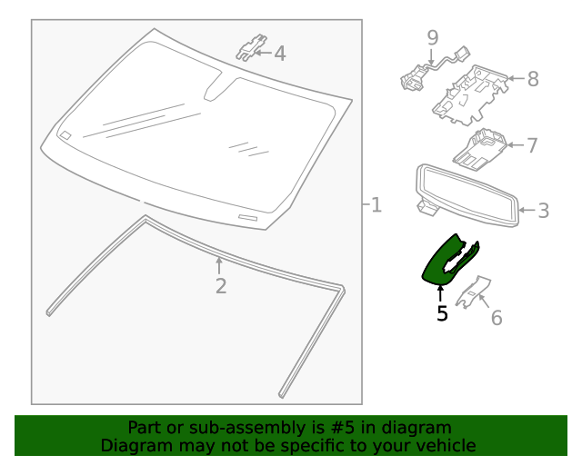 2019-2024 GM Black Windshield Multifunction Sensor Mount Bracket Cover ...