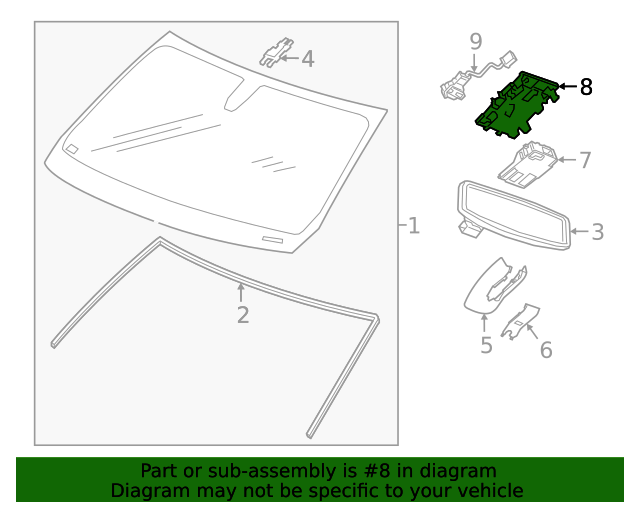 2019-2024 GM Front View Driver Information Camera Bracket 84362518 GM ...