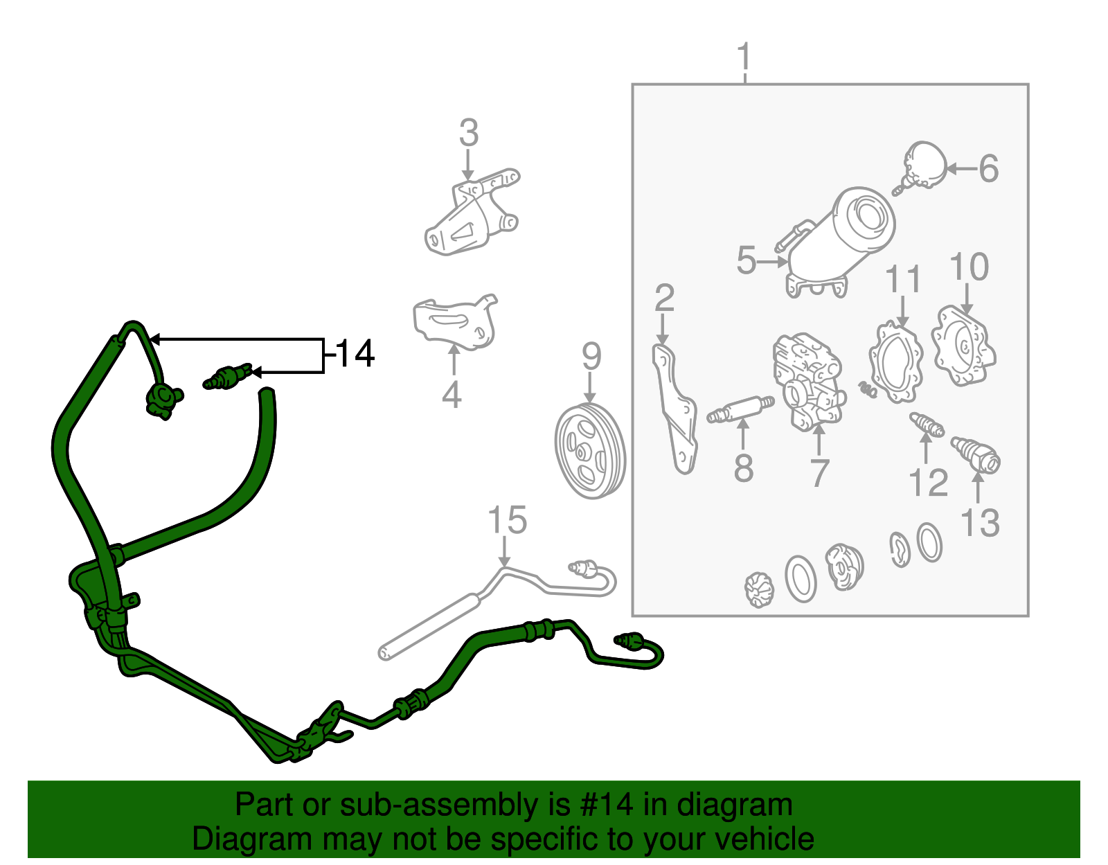 1995-2004 Toyota Tacoma Power Steering Pressure Hose 44410-04030 | OEM ...