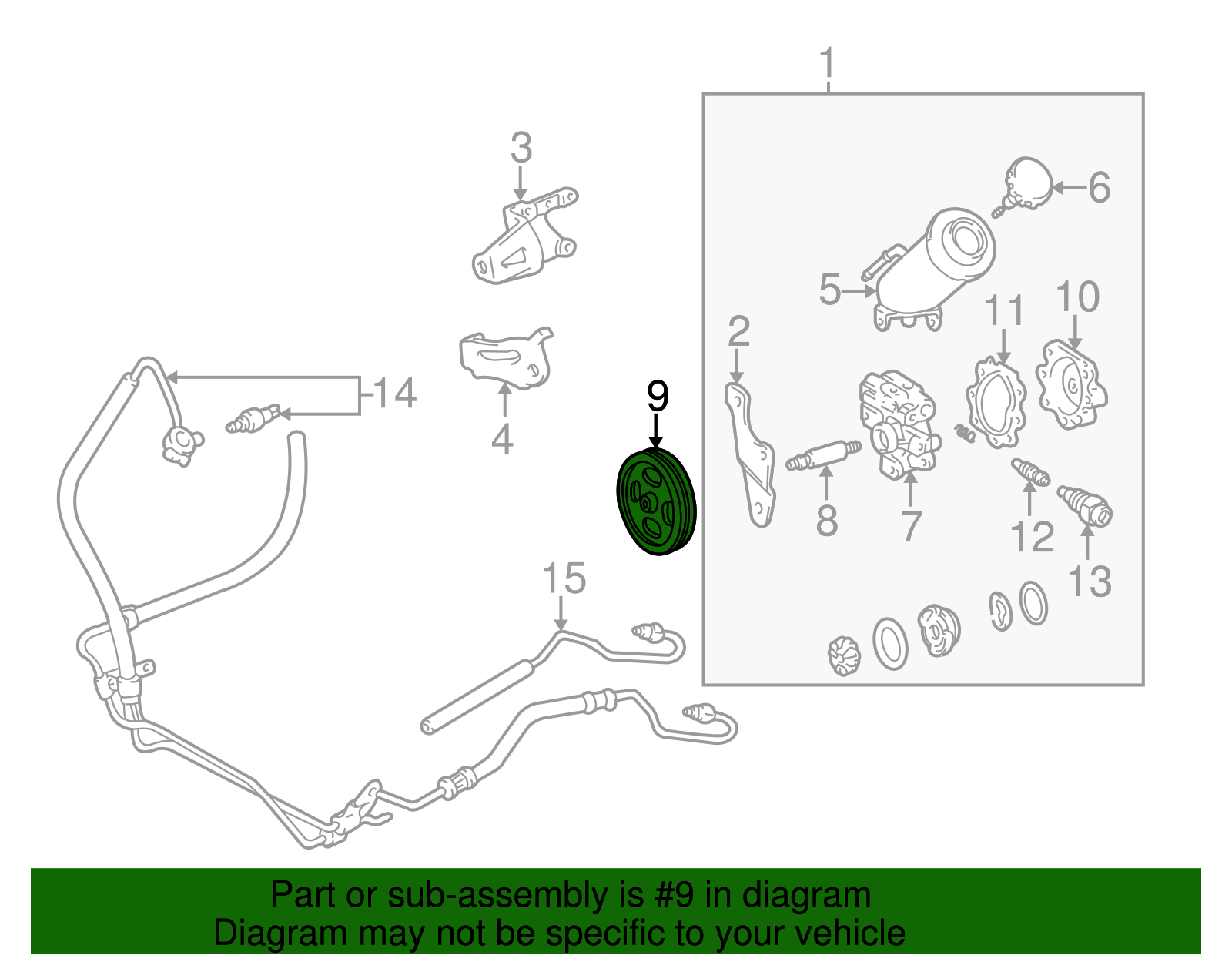 Toyota Parts Power Steering Pump Pulley 44311-04021 | Toyota Parts ...