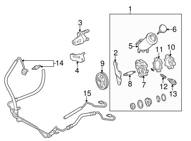 Genuine Toyota Power Steering Pump part# 44320-04052 for 1996-2004 Toyota Tacoma | Ourisman ...