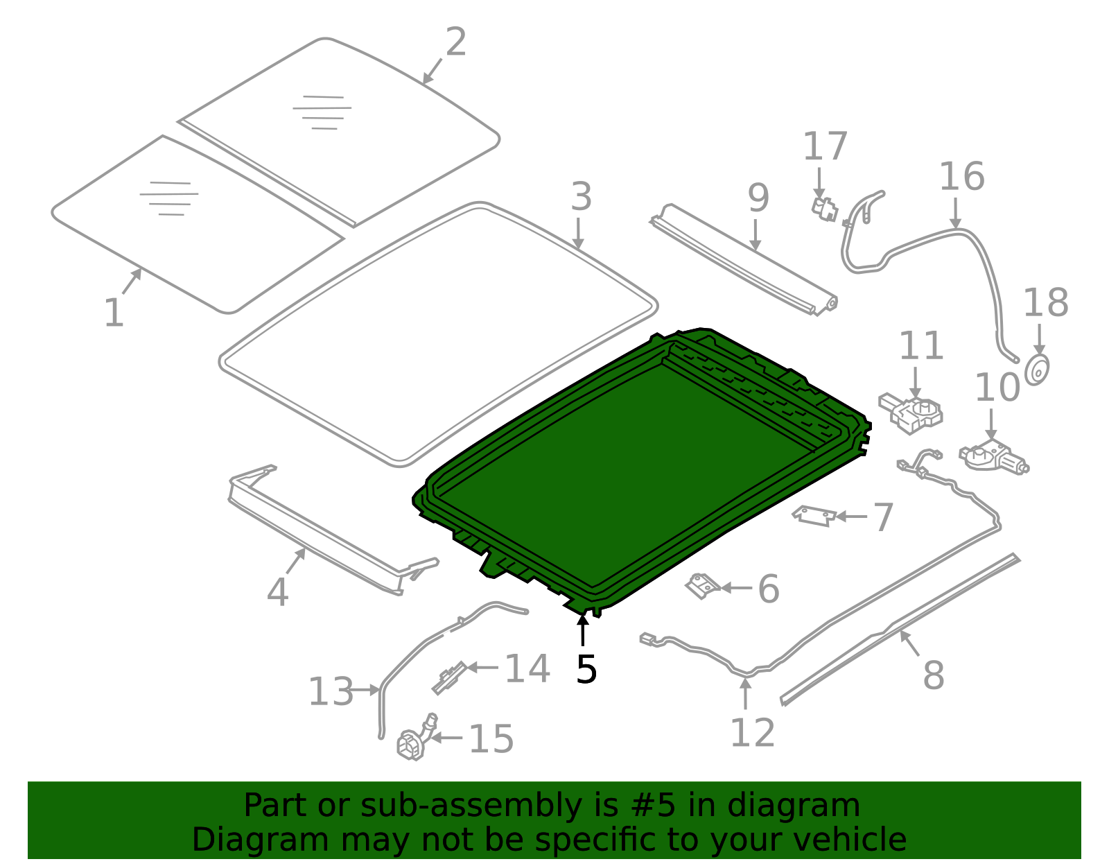 2019-2024 Subaru Ascent Sunroof Frame 65421XC00A | Subaru Parts Guys