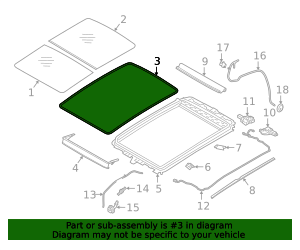 2019-2024 Subaru Ascent Sunroof Glass 65476XC00A | AutoNationParts.com