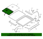 2019-2022 Subaru Ascent OEM NEW 2019-2020 Subaru Ascent Sunroof Glass ...
