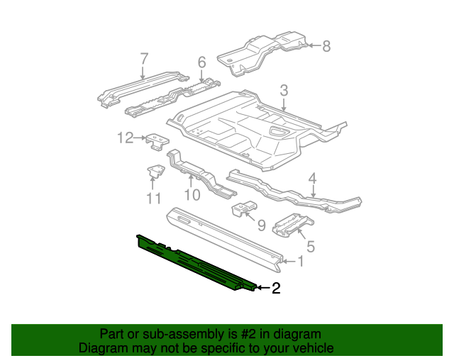 1998-2011 Ford Ranger Inner Rocker F87Z-1310110-BA | Blue Springs Ford ...