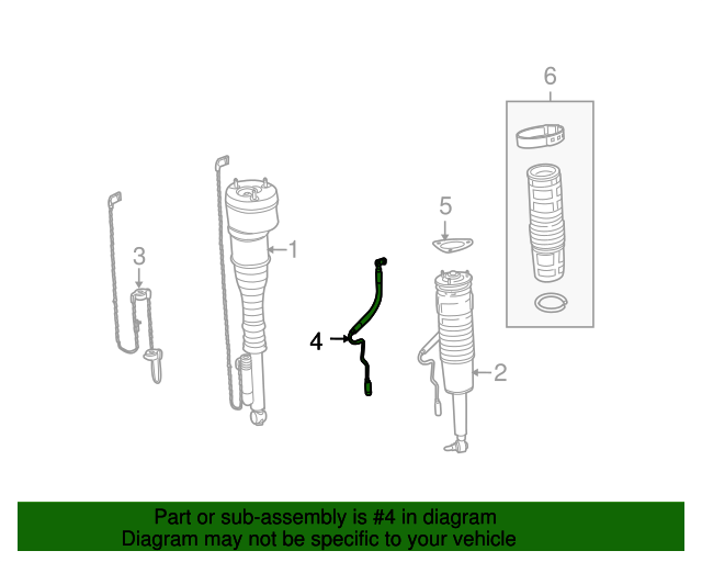 221-997-04-52 - Air Suspension Compressor Line 2007-2014 Mercedes-Benz ...