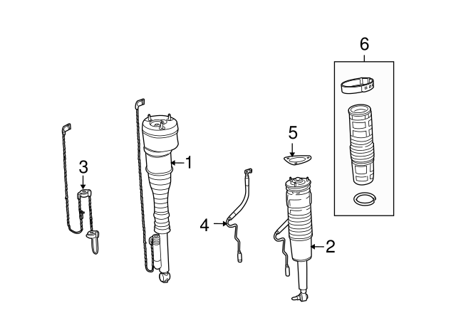 221-997-04-52 - Air Suspension Compressor Line 2007-2014 Mercedes-Benz ...