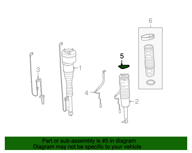 221-327-02-95 - Suspension Strut Mount Reinforcement 2007-2014 Mercedes ...