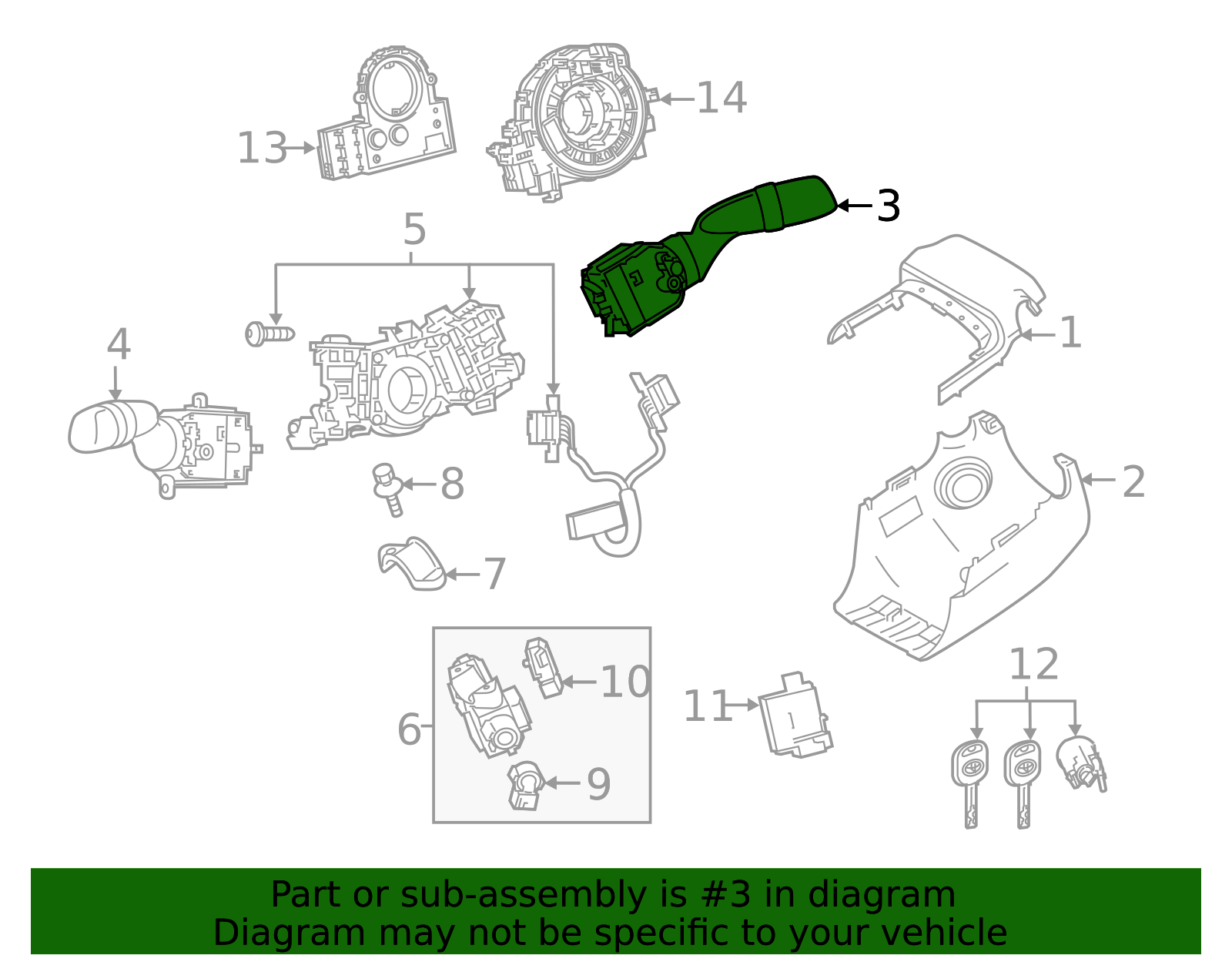 2017-2025 Toyota Wiper Switch 84652-06400 | Toyota San Diego Parts